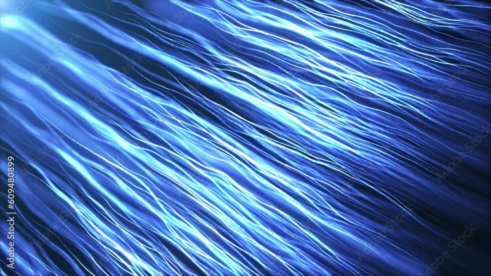 Vidéo Stock Light blue glowing lines gently moving on the screen ...