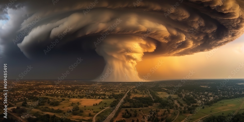 AI Generated. AI Generative. Photo illustration of dramatic storm ...