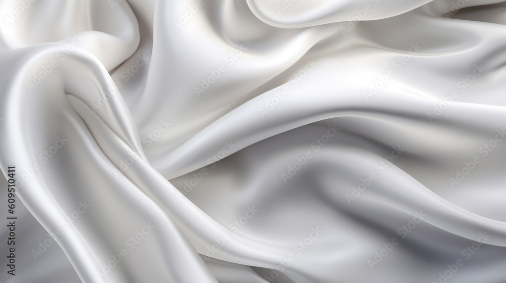 White silk fabric. Silk texture with great definition. AI generated ...