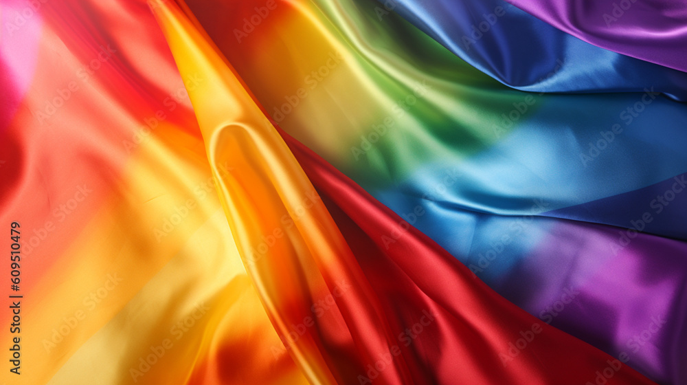 Silk with the colors of the lgtbi flag. Silk texture with great ...