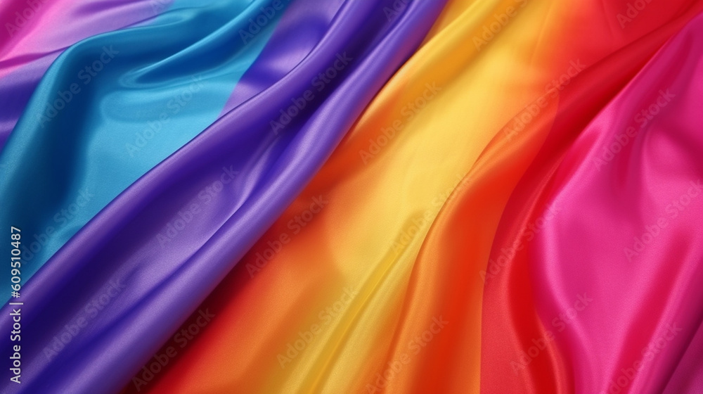 Silk with the colors of the lgtbi flag. Silk texture with great ...