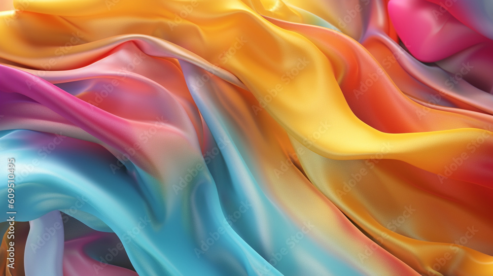 Silk with the colors of the lgtbi flag. Silk texture with great ...