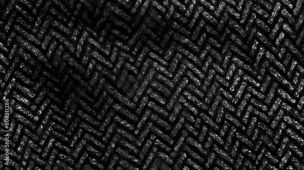 Black tweed fabric. Highly defined tweed texture. AI generated image ...