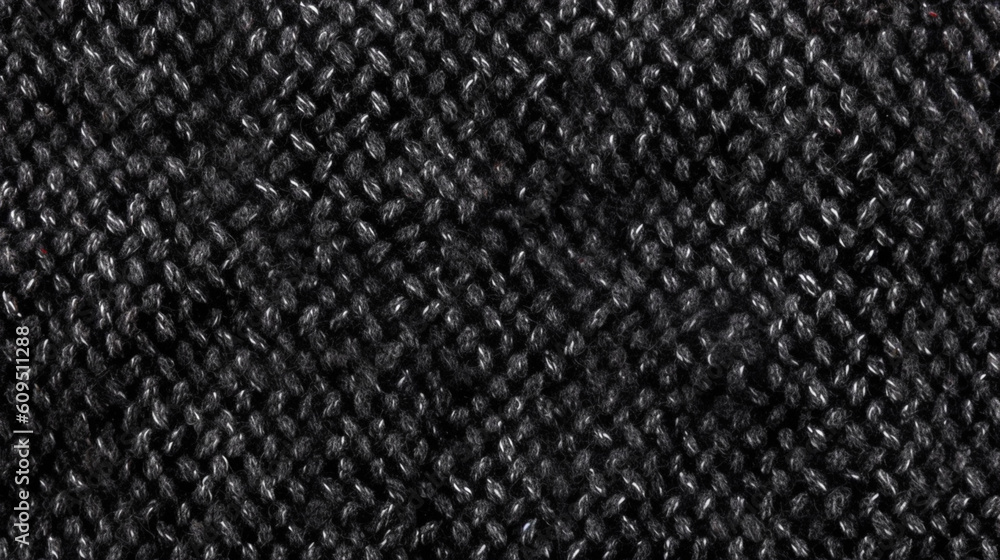 Black tweed fabric. Highly defined tweed texture. AI generated image ...