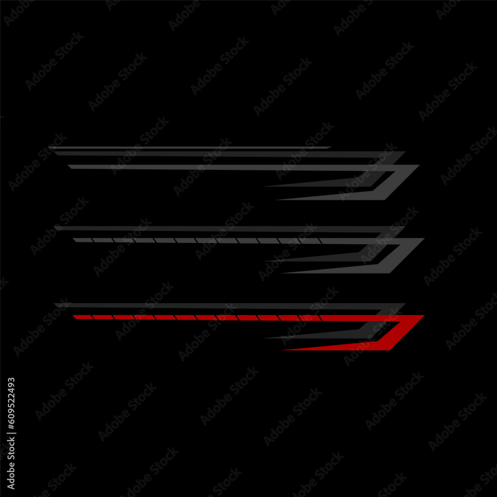 black car body wrap livery decal design vector. modern car stickers ...