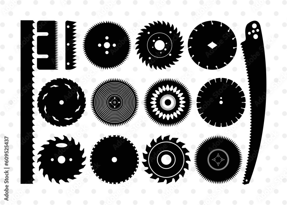 Saw Blade Silhouette, Saw Blade Svg, Steel Svg, Wheel Svg, Circular Saw ...