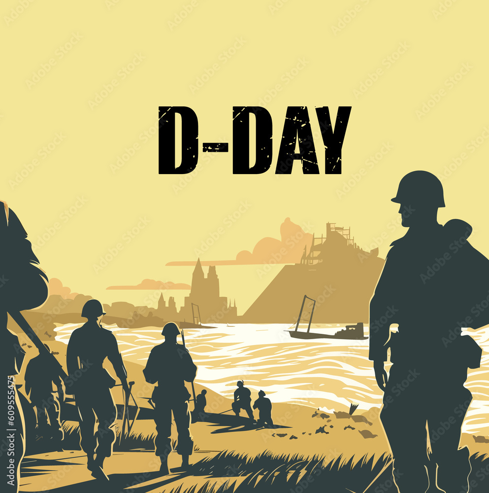 D-Day: Remembering the Heroes and the Sacrifice Stock Illustration ...