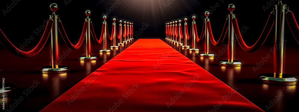 red carpet for VIP at ceremonies and festive events. acting, banner ...