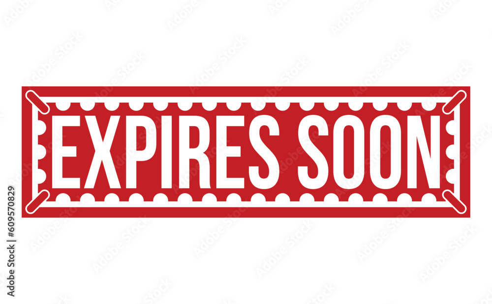 Expires soon banner design. Expires soon icon. Flat style vector ...