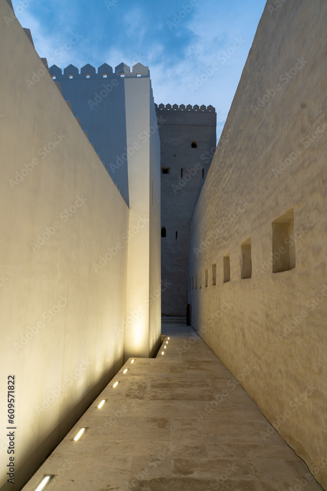 Qasr Al Hosn fort in center of Abu Dhabi (UAE) the old palace of the ...