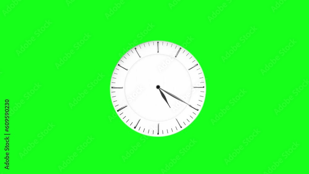 Watch dial fast moving 4k animation with green screen background for ...