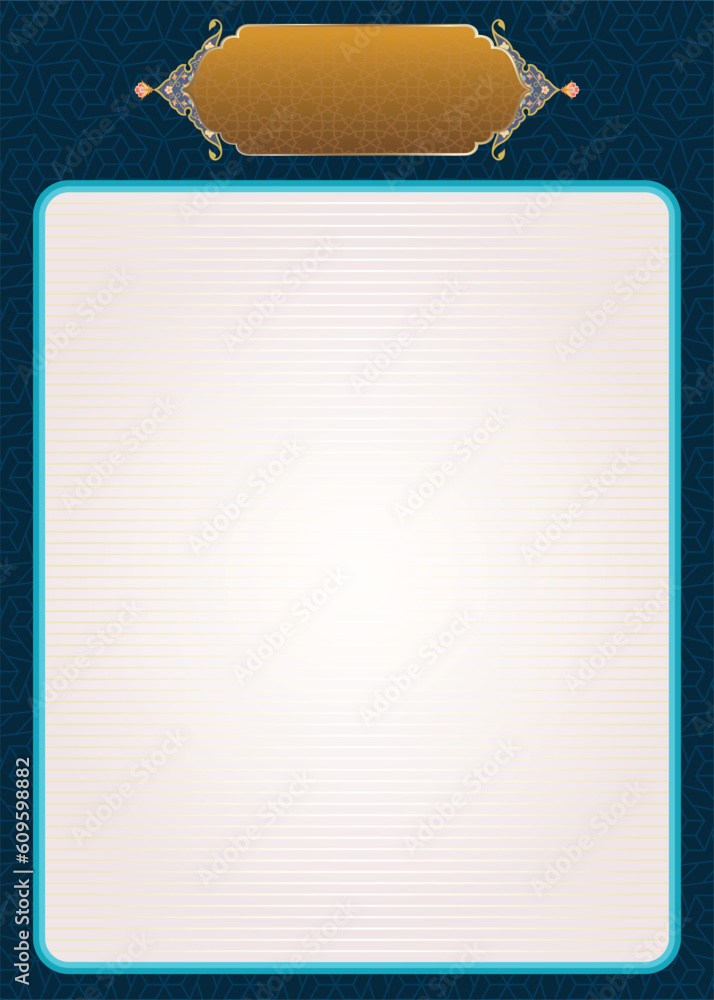 Islamic background with geometric pattern for poster flyer cover page ...