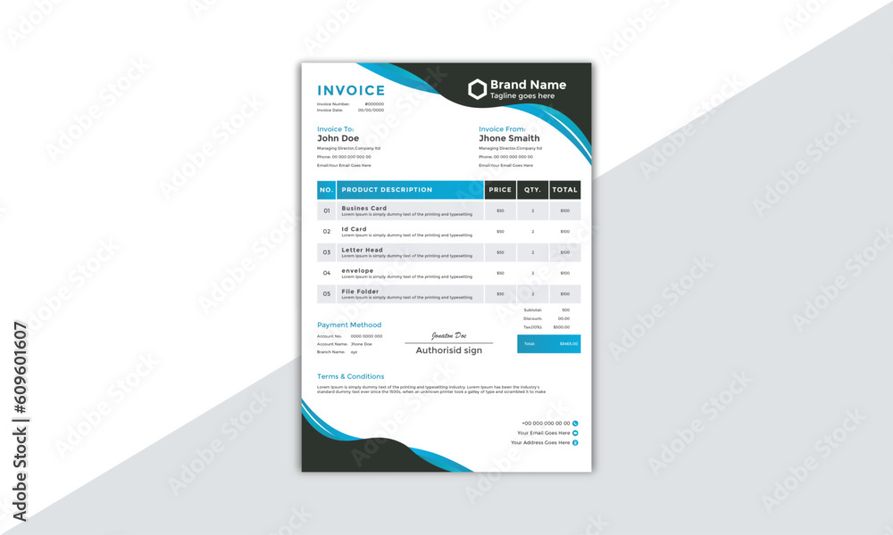 Professional,Invoice Design,Bill,Billboard,Bill design,Letterhead ...