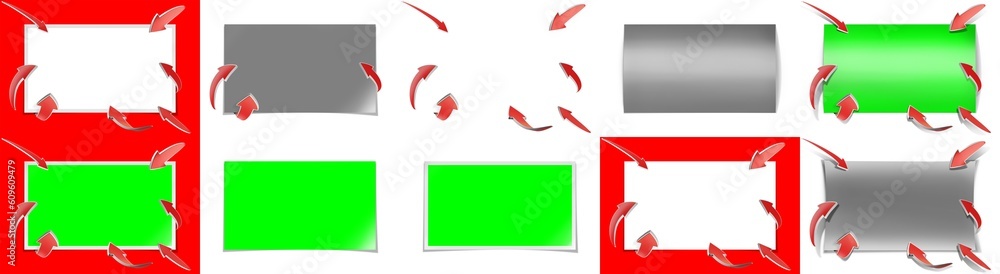 Photo frames with arrows, borders, overlays, hyper resolution ...