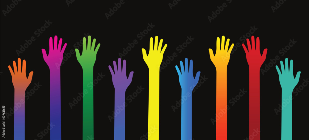 Multicultural community integration. Diverse multiethnic people groups ...