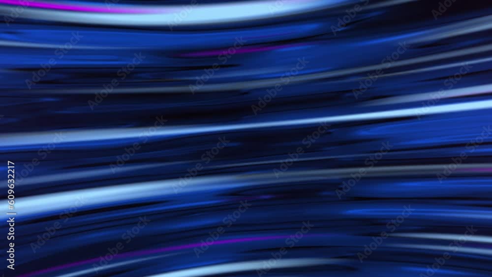 Abstract blue speed line loop background. Flow of light. Modern visual ...