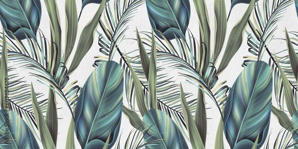 Tropical wallpaper design with paper texture background. Illustration ...
