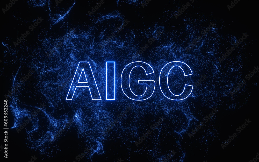 AIGC concept, logo of AIGC, 3d rendering. Stock Illustration | Adobe Stock