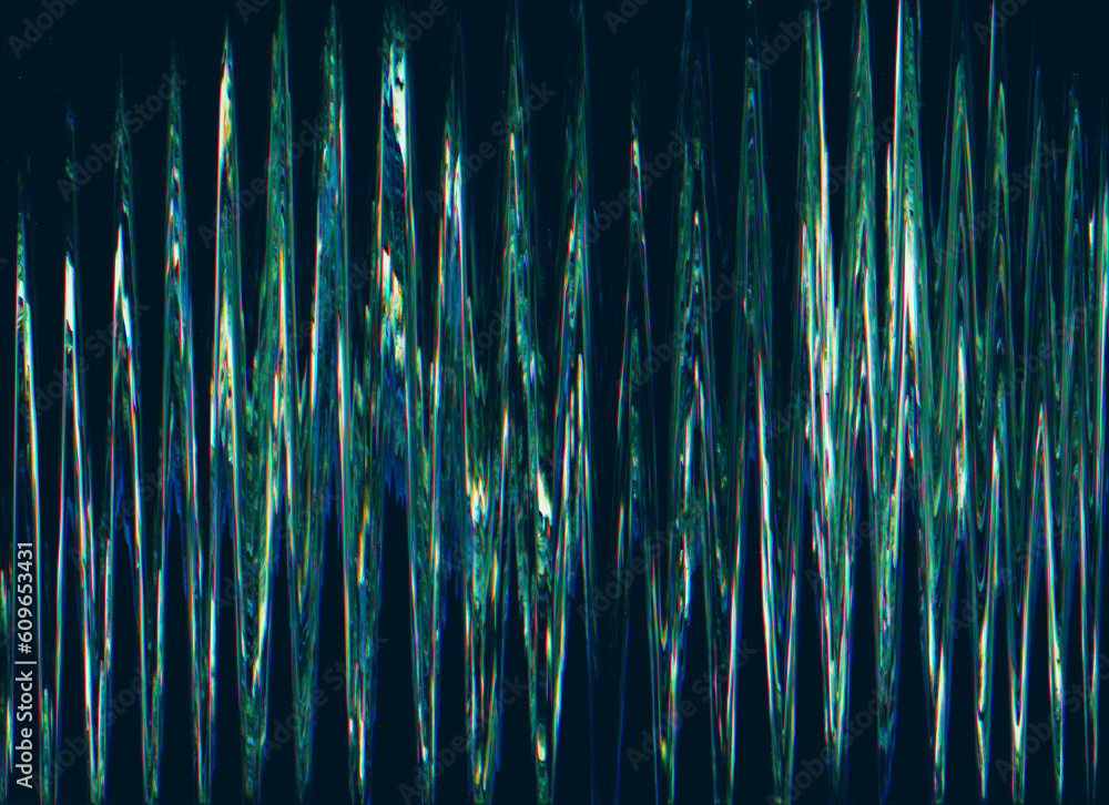 Glitch noise texture. Analog distortion. Static interference. Green ...
