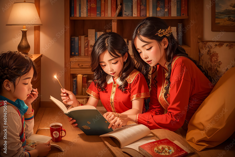 Family reading time - Literacy, love for books, relaxation, bonding ...