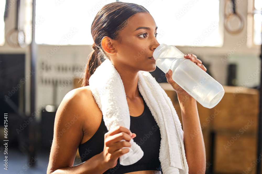 Women Bottled Water While Exercising
