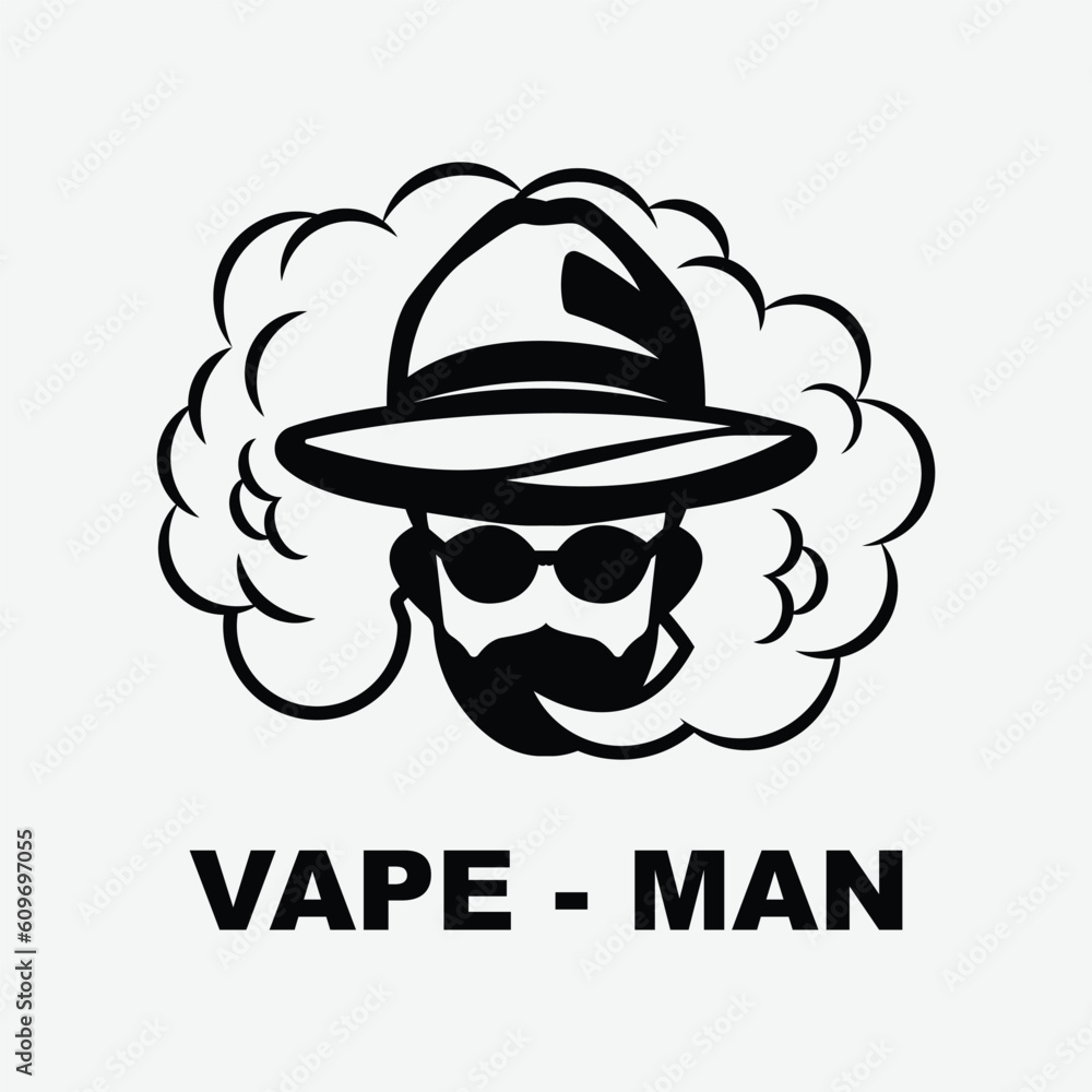 Vape Shop Logo Design Concept Vector. Vaping Logo Design Template Stock ...
