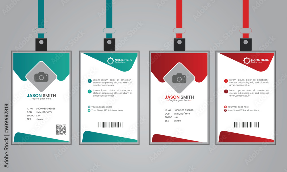 Minimalist Employee id card design business id card template corporate ... Minimalist Employee id card design business id card template corporate ...