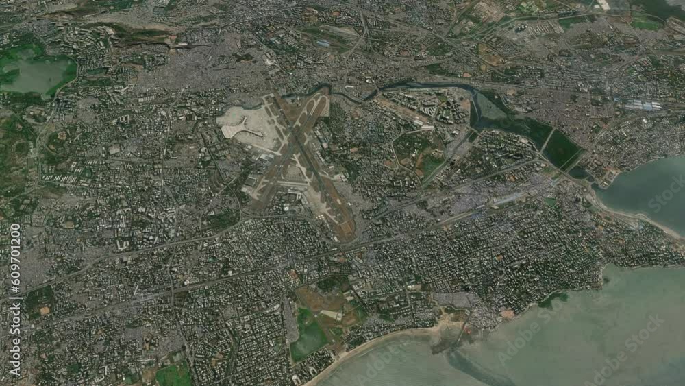 Vidéo Stock 3d model Mumbai map background loop. Spinning around India ...