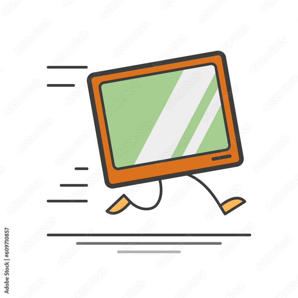 Logo in the color of fast delivery for equipment with a smart TV on ...