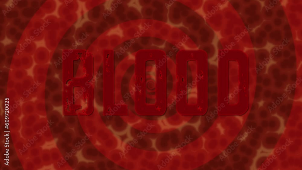 Abstract background with flow of erythrocytes blood cells in random ...