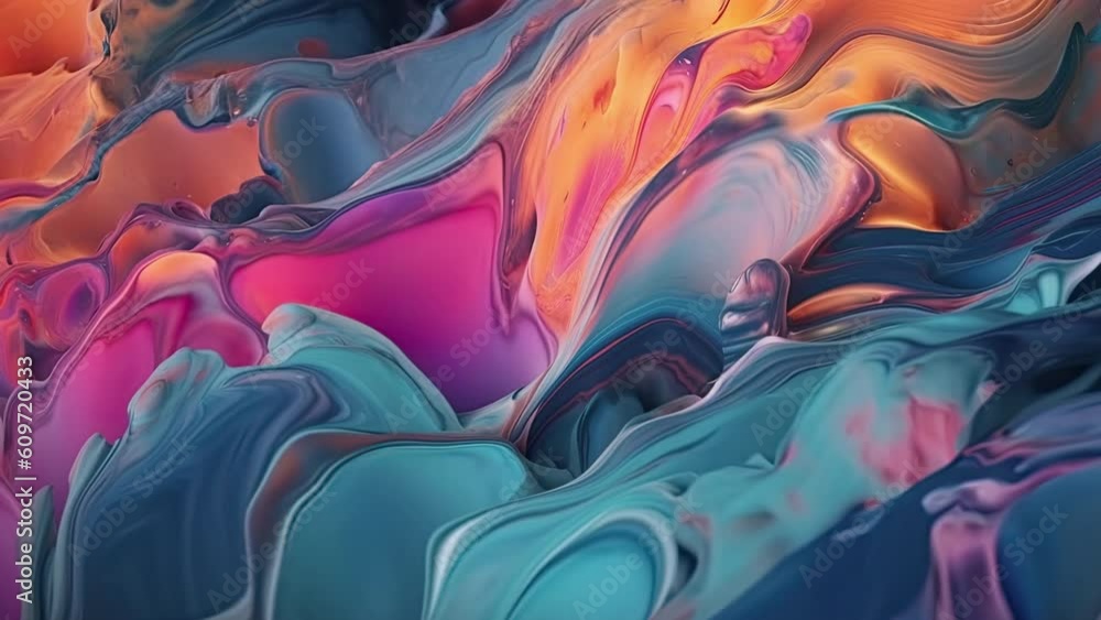 Abstract liquid texture video, fluid motion background graphic with ...