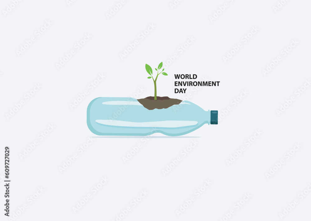 Stop Plastic and save Earth. World Environment Day. Ecology concept ...