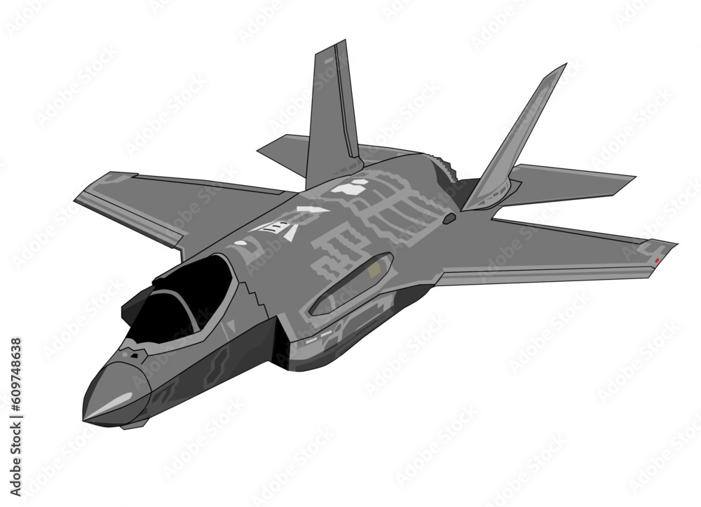 Lockheed Martin F-35A Lightning II Vector Illustration - For Poster ...