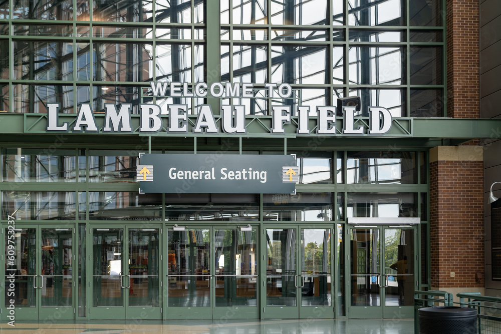 Green Bay, Wisconsin - June 2, 2023: Lambeau Field, home of the Green ...