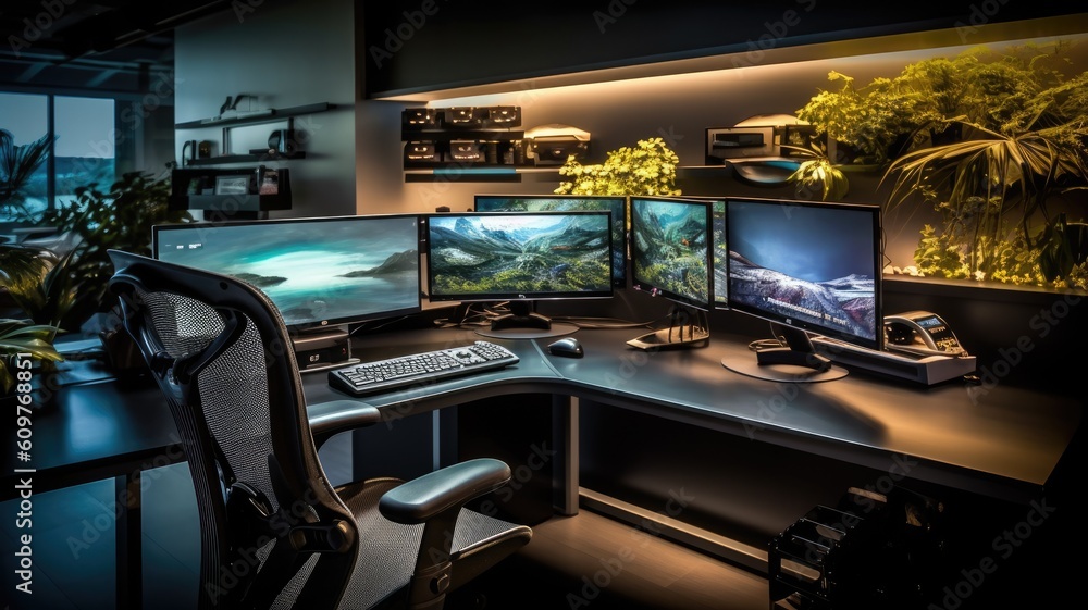 Inspiring office interior design Tech-inspired style Corporate Office ...