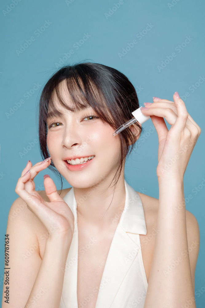 Young Asian beauty woman bangs hair with makeup lovely style on face ...