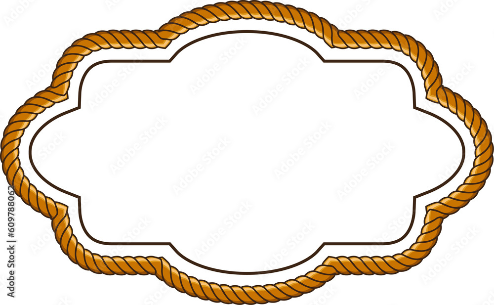 frame with rope pattern border Stock Illustration | Adobe Stock