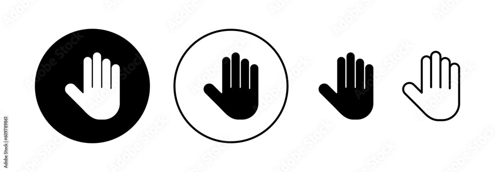 Hand icon vector for web and mobile app. hand sign and symbol. hand ...