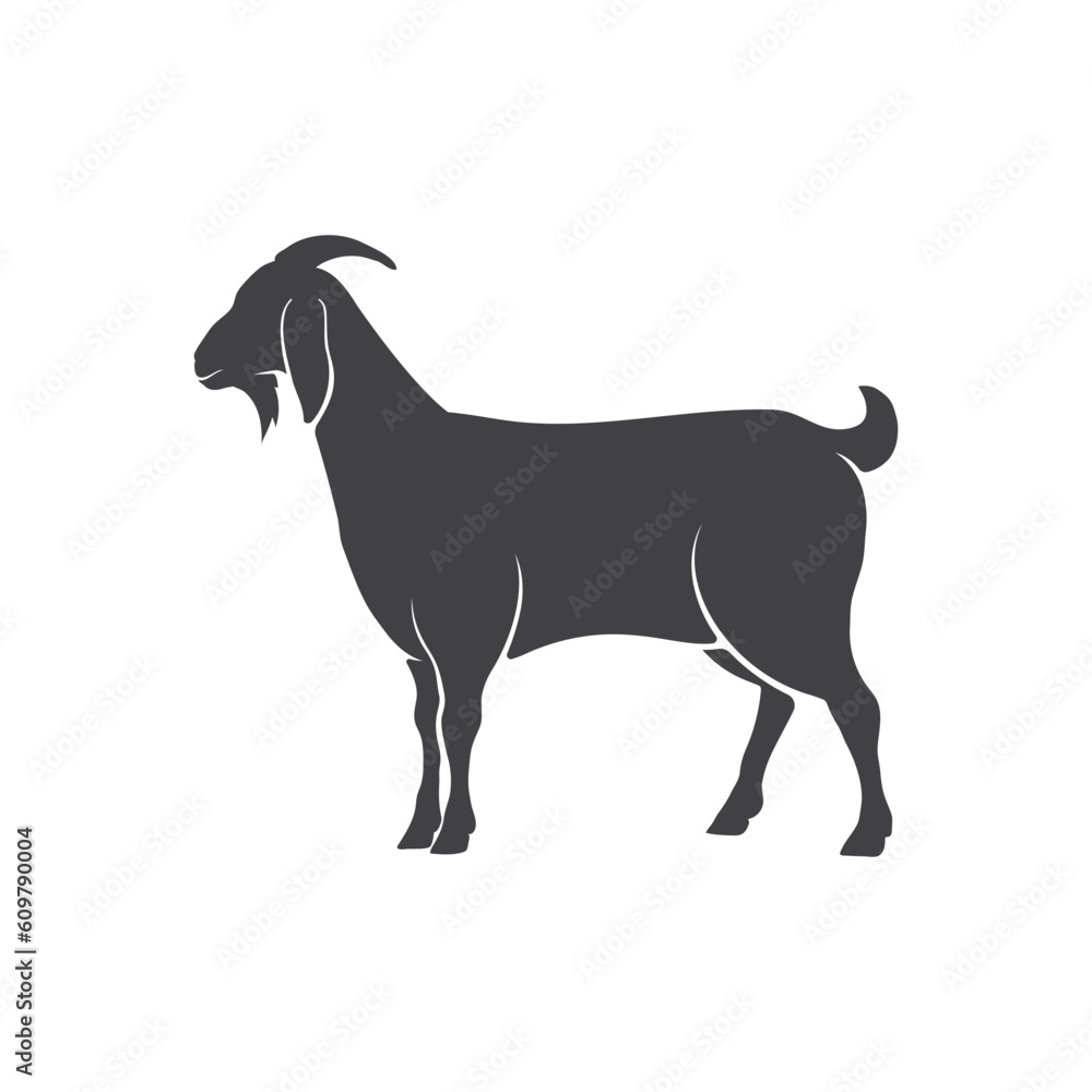 Goat symbol vector icon sign. Goat simple flat icon vector. Goat ...
