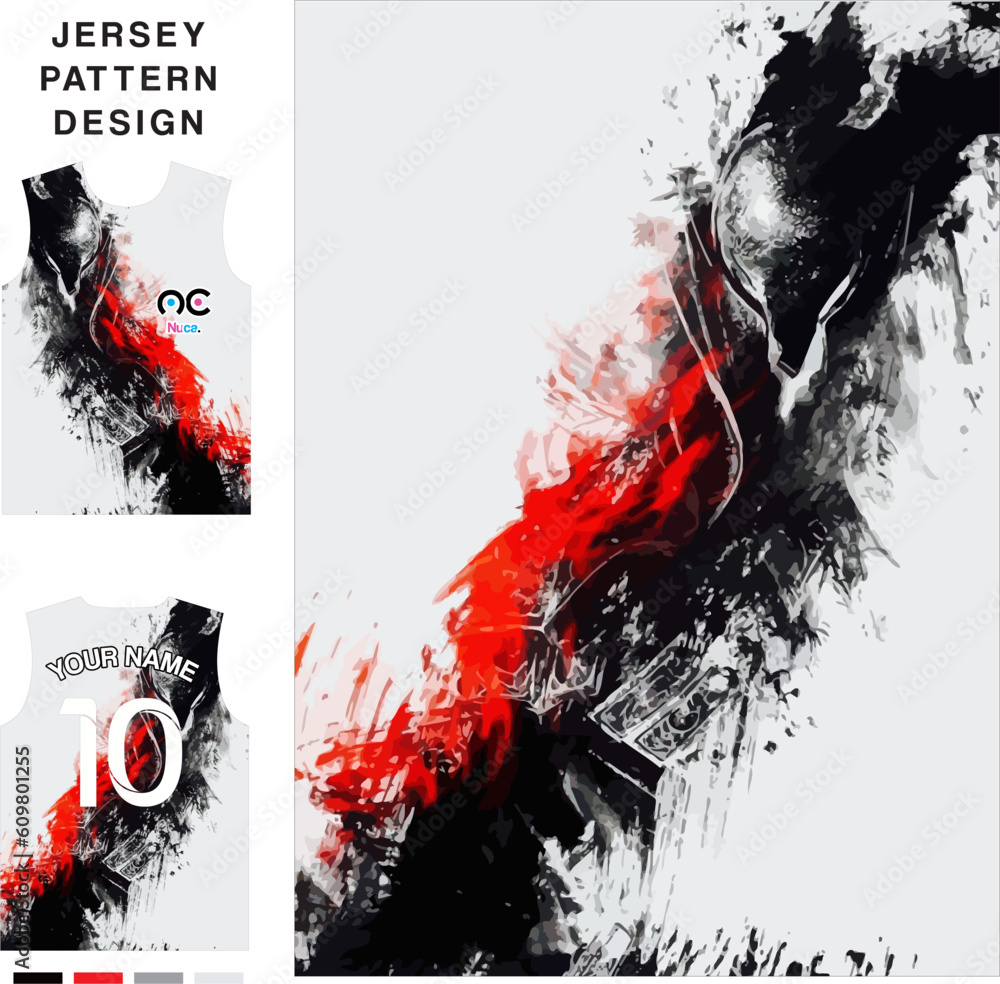 Abstract splatter paint art concept vector jersey pattern template for ...