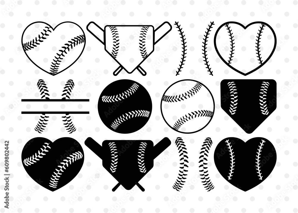 Baseball SVG Cut Files, Baseball Silhouette, Softball Svg, Sports Svg ...