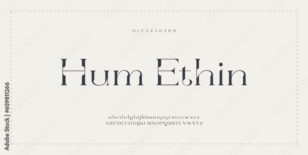 Hum Ethin Modern sans serif elegance font. Classic minimal high ...