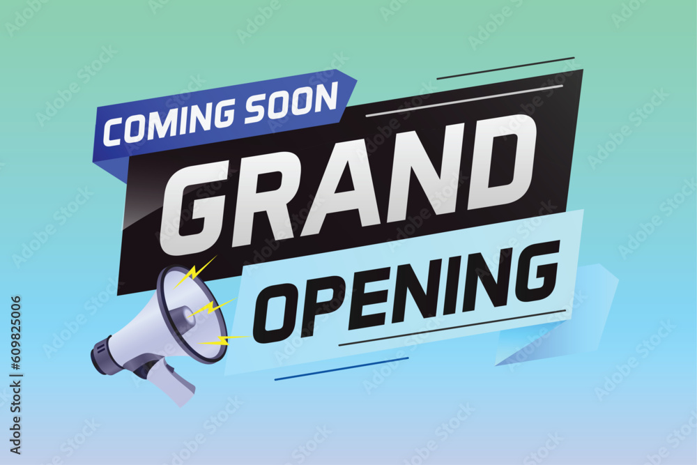 coming soon grand opening word concept vector illustration with ...