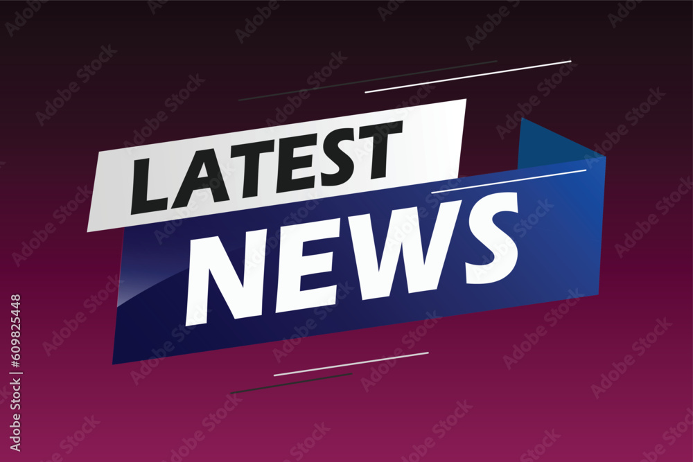 Latest news word concept vector illustration with blue lines modern ...