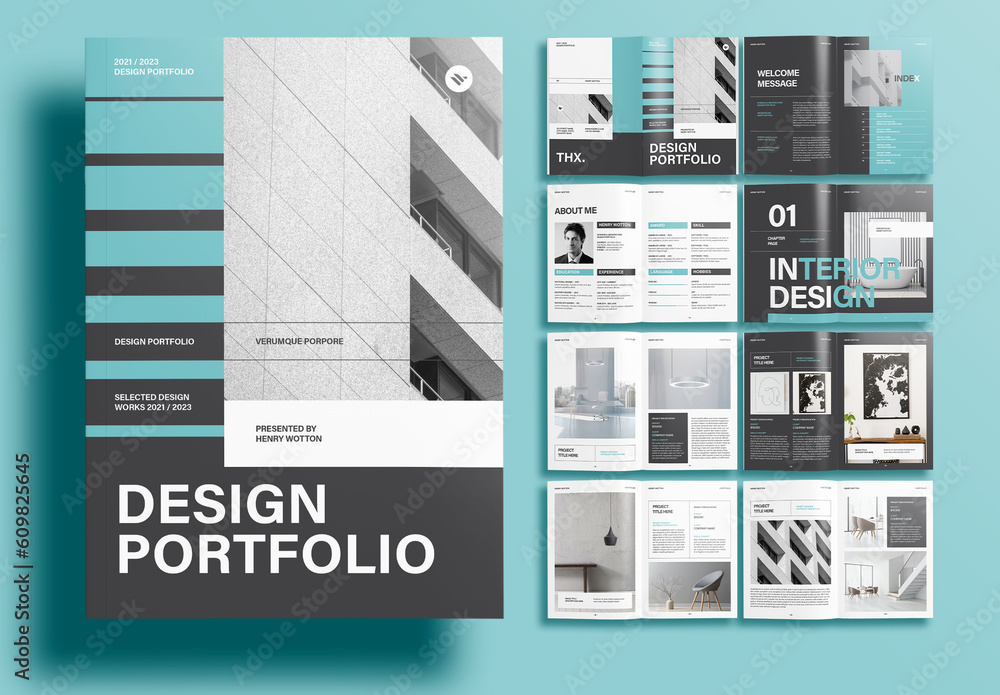 Interior Design Portfolio Page Layout