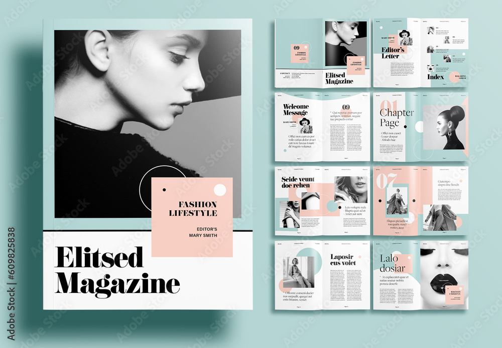 Modern Magazine Design Print Magazine Layout, A Magazine Template By