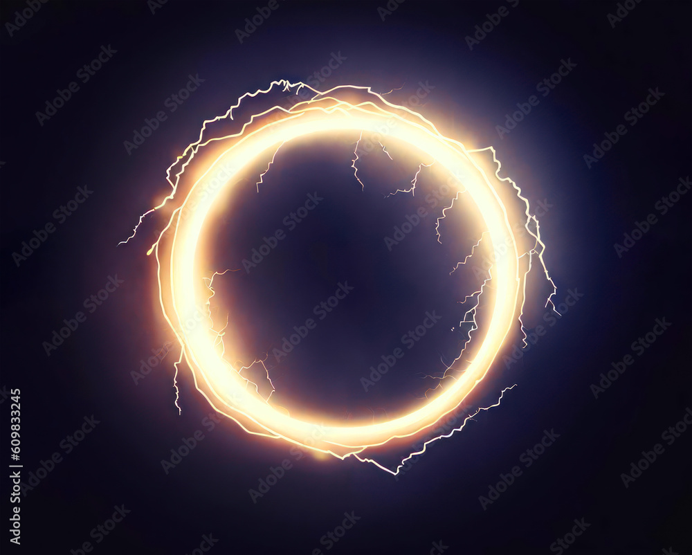 Illuminated Events A Lightning Round Frame Overlay with Bokeh Effects ...