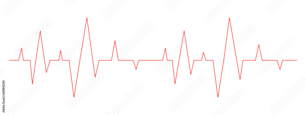 Electrocardiogram chart. Heart beat diagram isolated on white ...