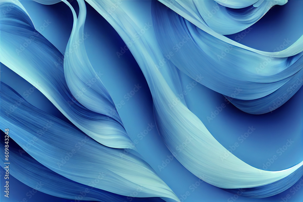 Abstract blue wavy wallpaper. Waves background with curvy details ...