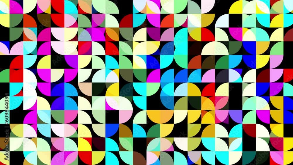 2D simple animation of quarter circle pattern with opacity and rotation ...